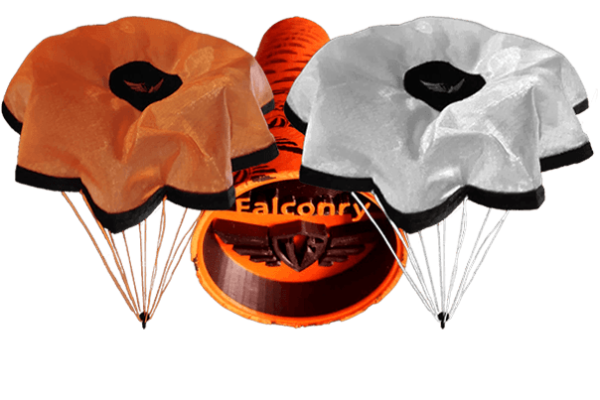 Apex - high performance parachute for falconry drone training